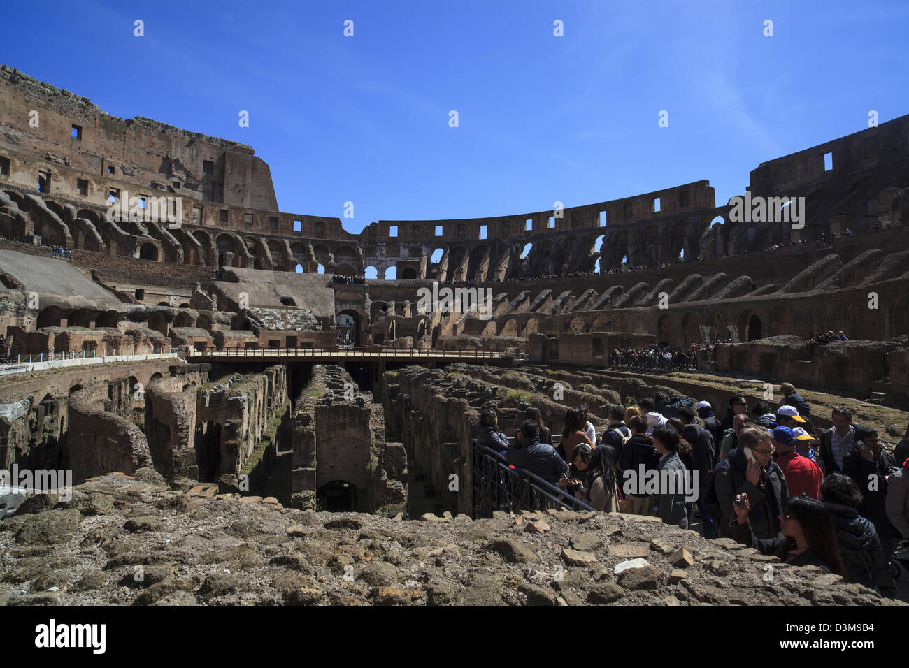The world famous Colosseum amphitheatre also known as the Flavian ...