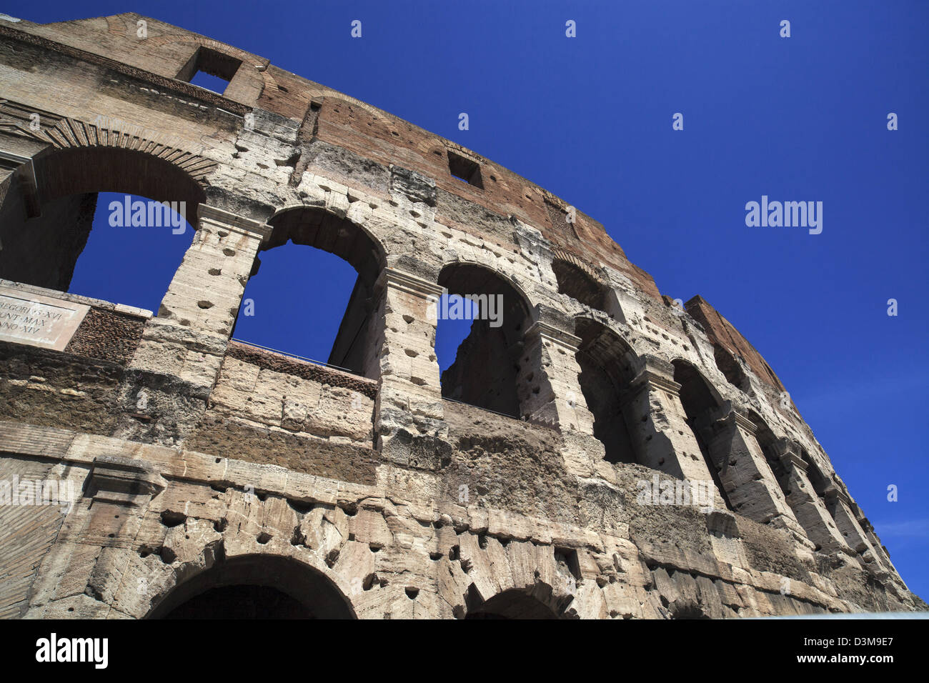 The world famous Colosseum amphitheatre also known as the Flavian ...