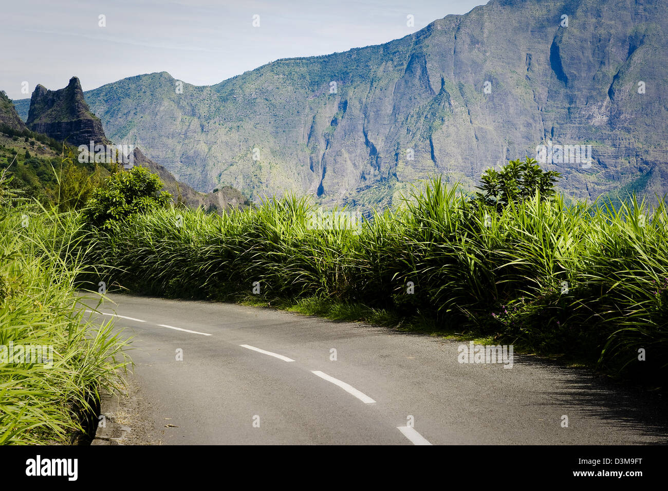 Road leading from Cilaos to Bras Sec where the hiking trail Sentier de ...