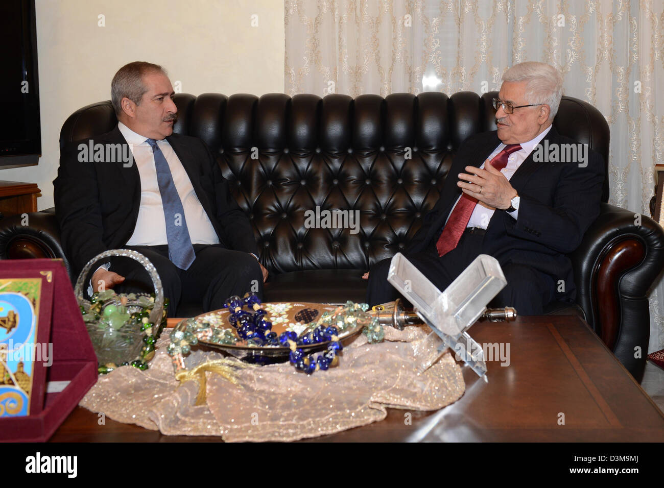 Feb. 21, 2013 - Amman, Amman, Jordan - Palestinian President Mahmoud ...