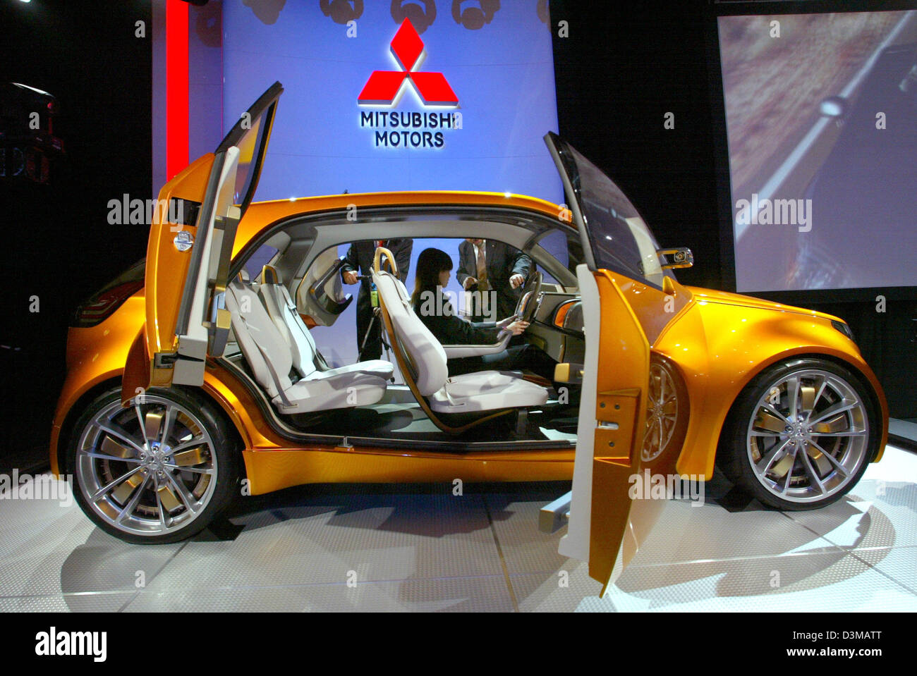 (dpa) - The picture shows Mitsusbishi's new concept car 'CT' at the ...