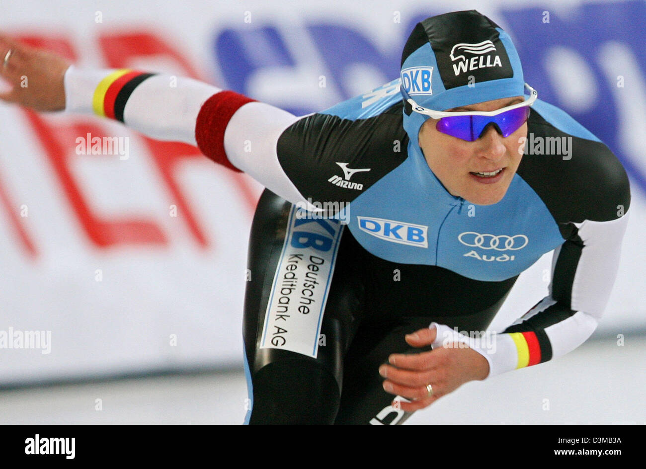 German speed skater Claudia Pechstein pictured during the 500m race at ...