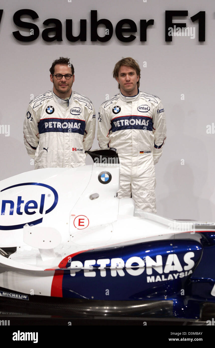 (dpa) - German Formula One pilot Nick Heidfeld (R) and his Canadian ...