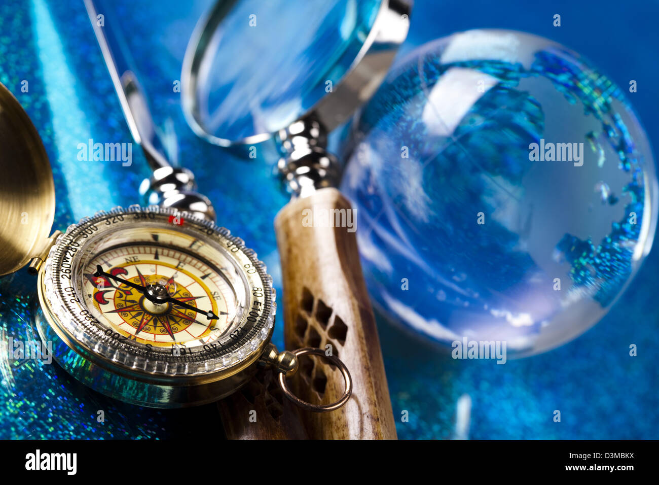 Asia map with compass symbol hi-res stock photography and images - Alamy