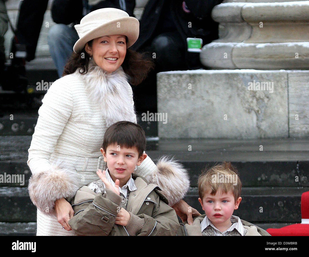 Princess Alexandra of Denmark with her sons Nicolai (L) and Felix (R ...