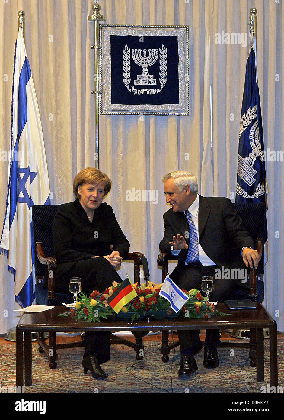 German Chancellor Angela Merkel meets for talks with Israelian ...