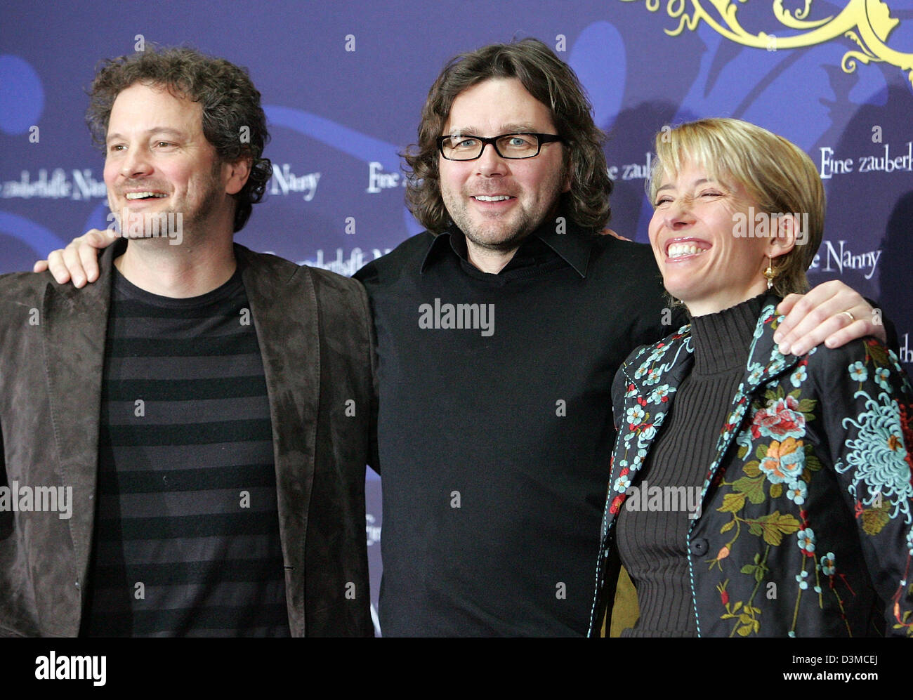 British actors Colin Firth (L) and Emma Thompson (R) and British ...