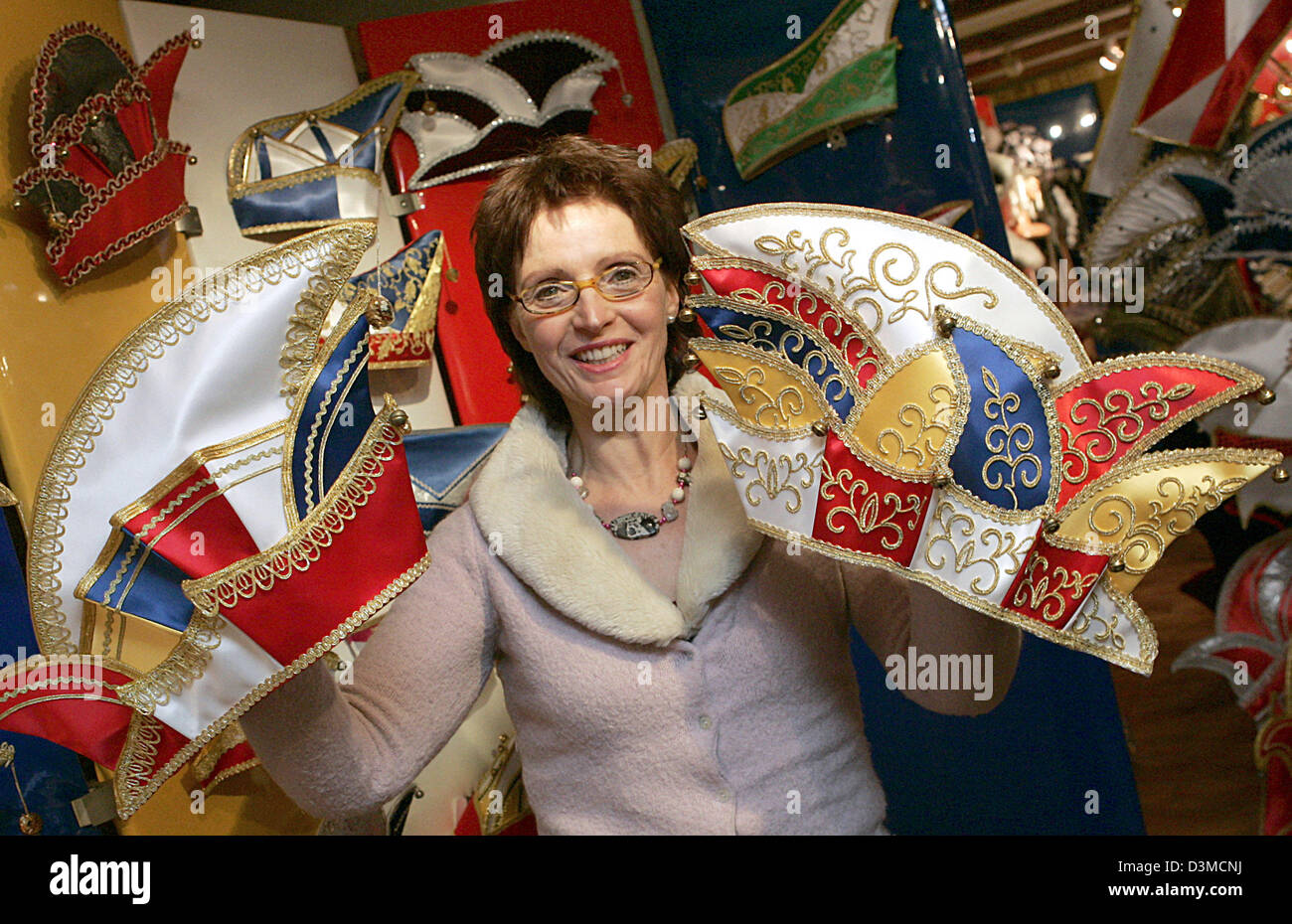 Merchant Eva Cezanne presents a variety of duncecaps in her company in ...