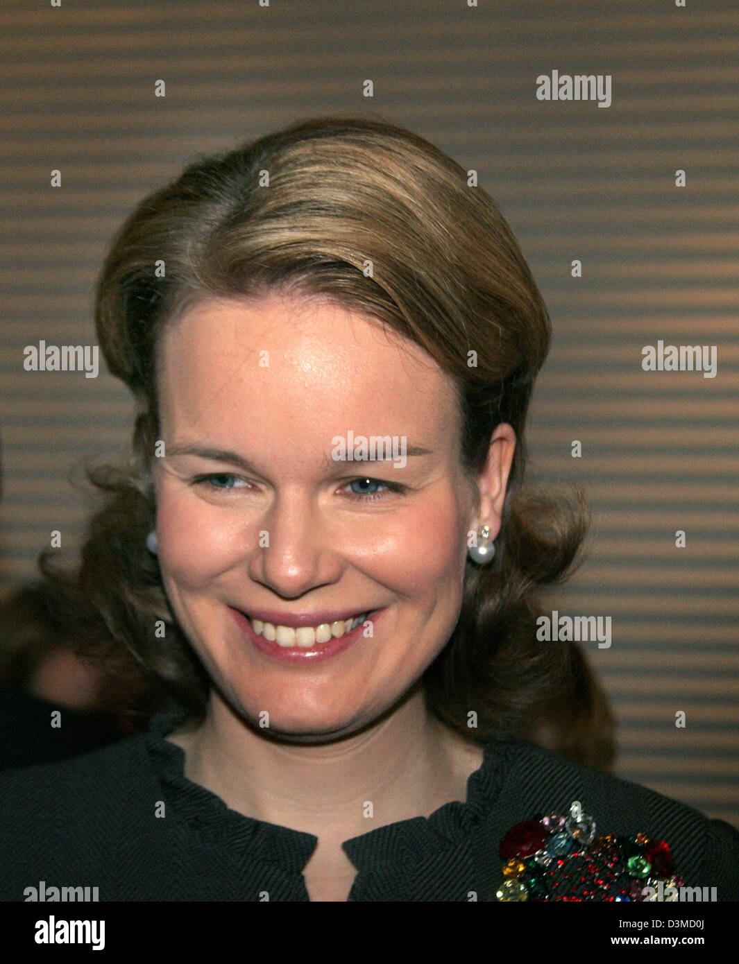 The picture shows Princess Mathilde of Belgium during her visit at the ...
