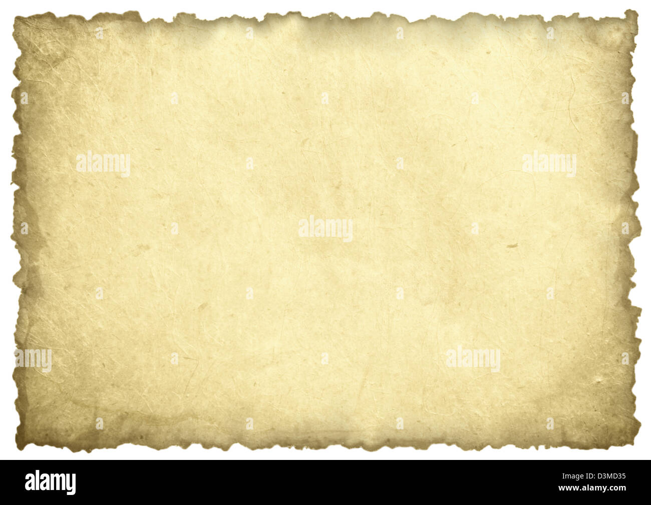 old paper sheet isolated on white Stock Photo - Alamy