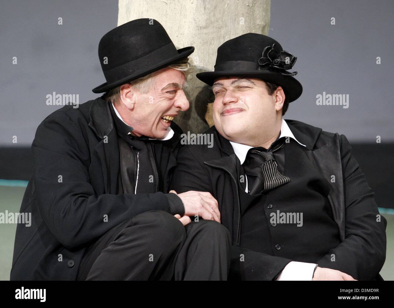 Axel Werner as Vladimir (L) and Michael Rothmann as Estragon pictured ...