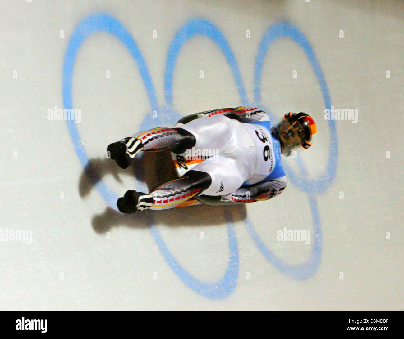 German luger David Moeller in action during a practice sessions at the ...