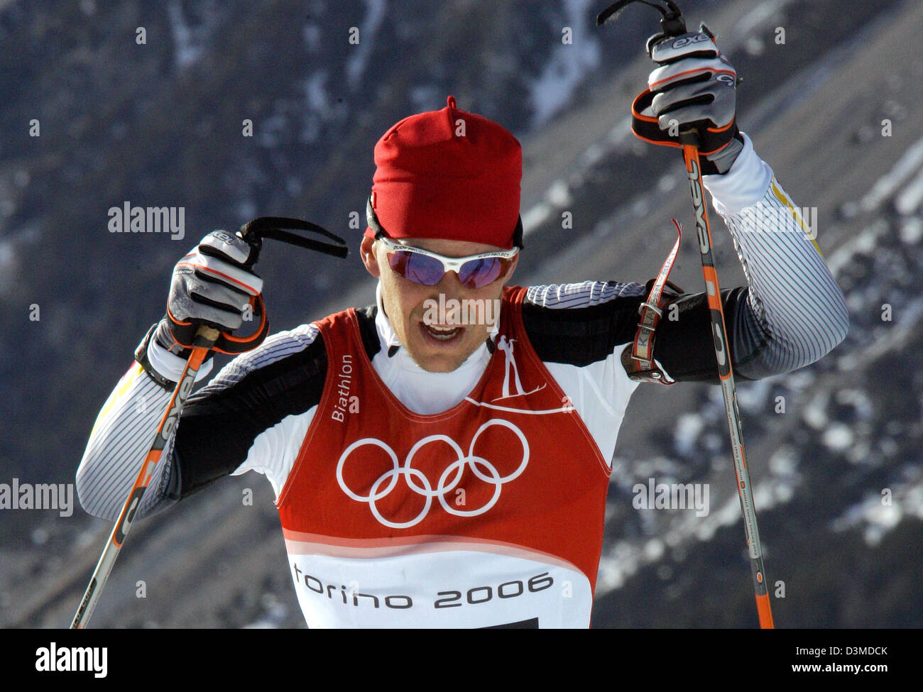 German biathlete Michael Greis during a practice session at the Olympic ...
