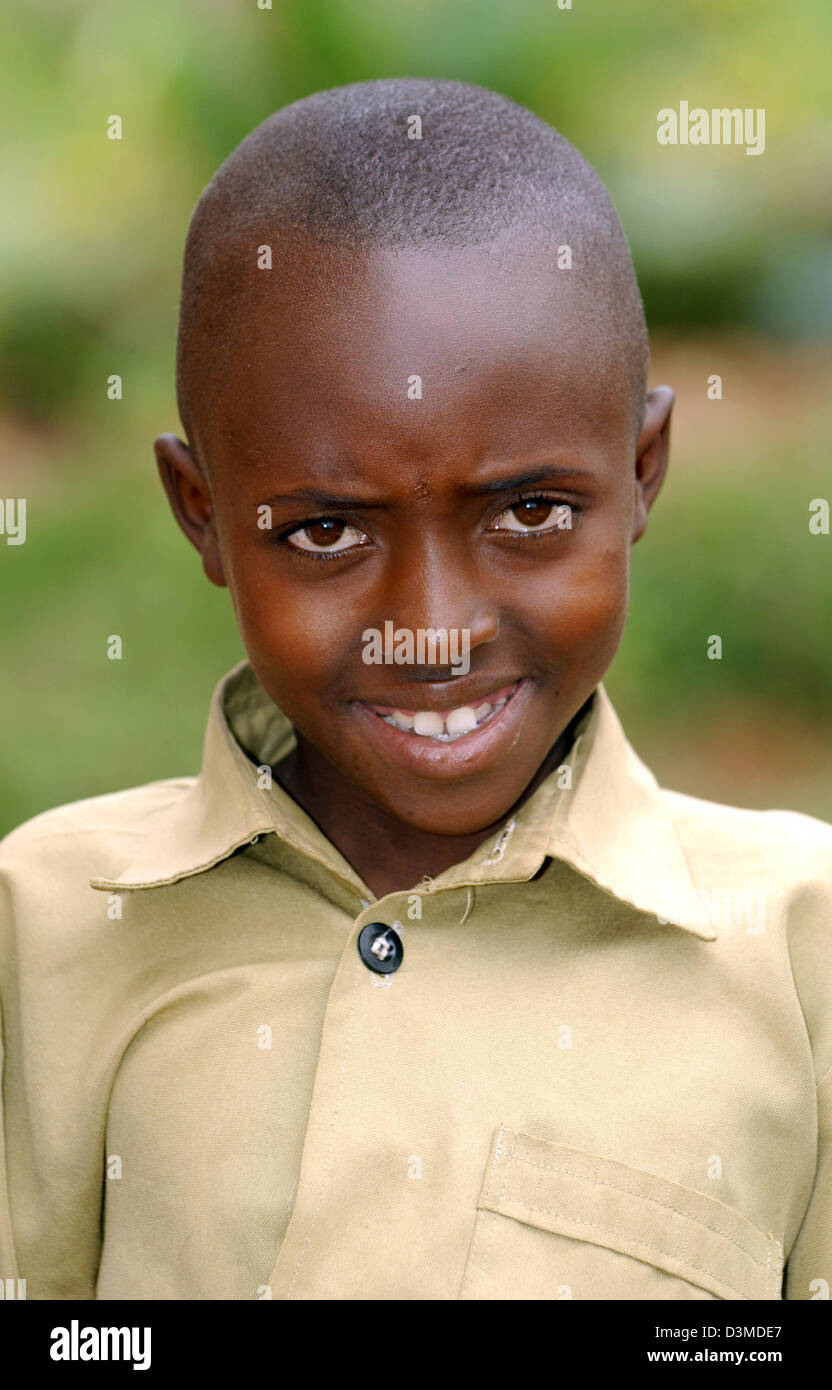 The picture shows a pupil of a primary school near the village of ...