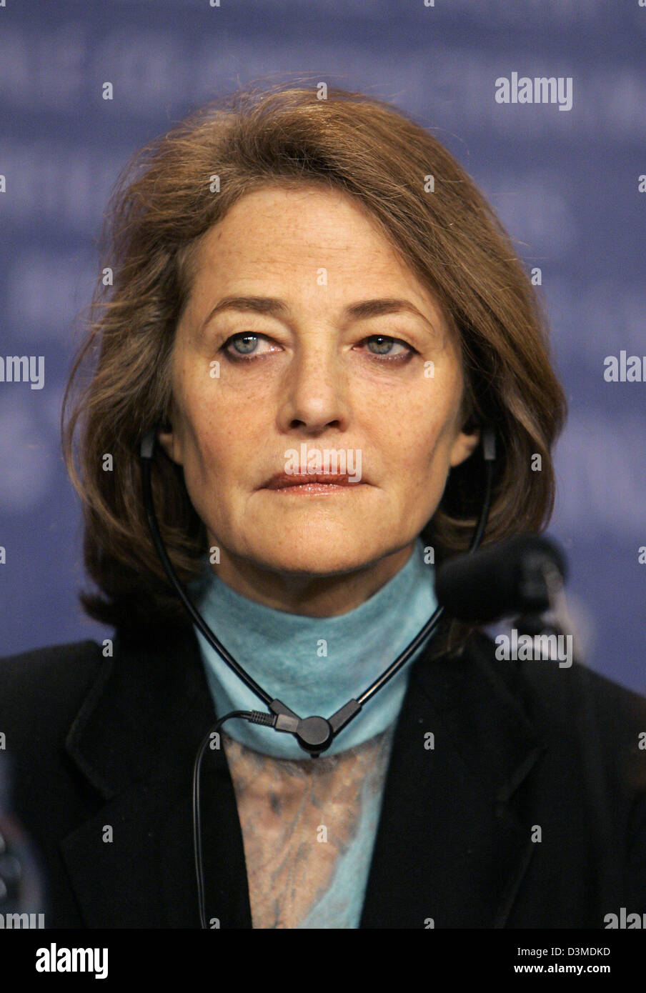 British actress Charlotte Rampling looks concentrated during a press ...