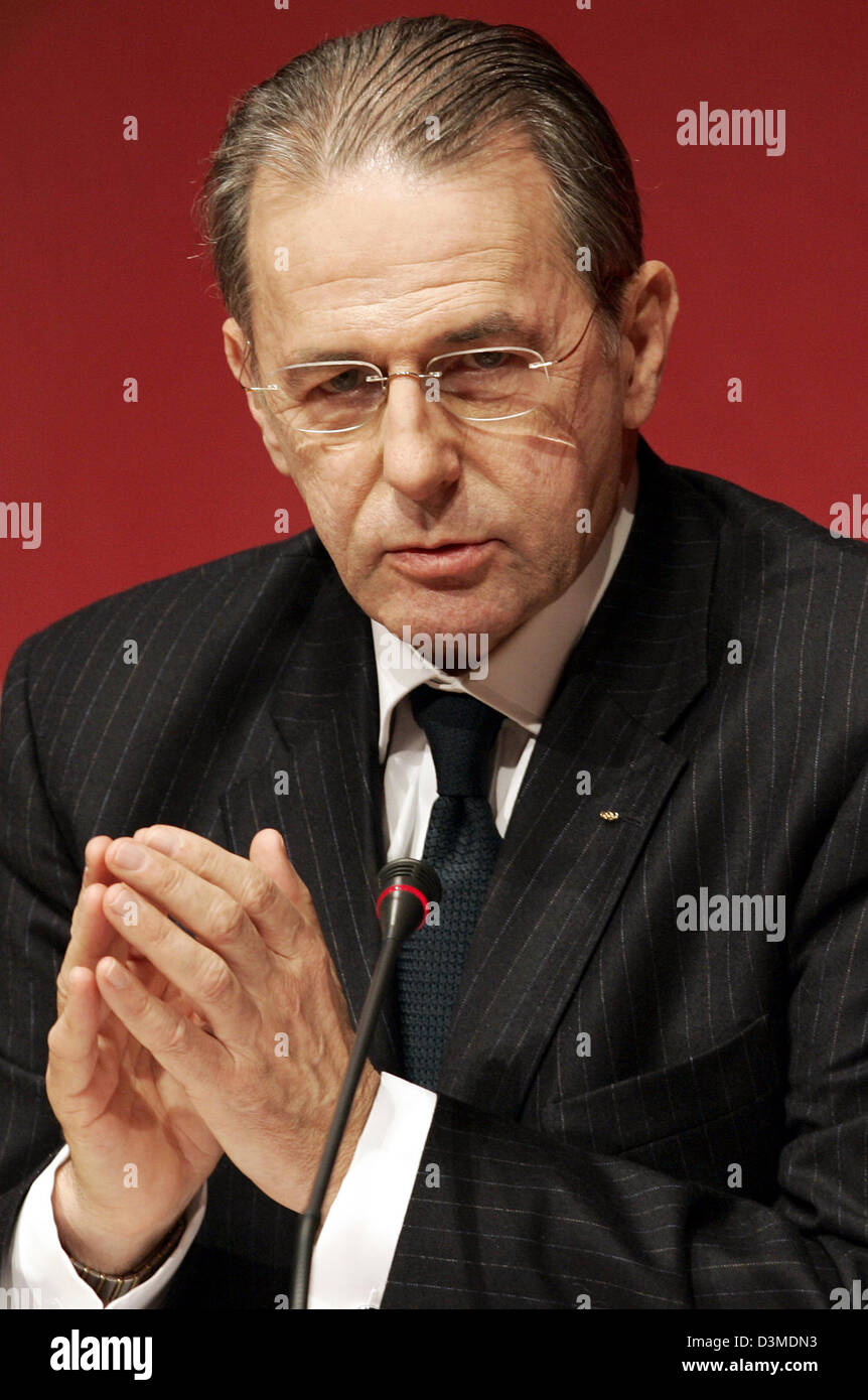 Jacques Rogge, President of the International Olympic Committee (IOC ...