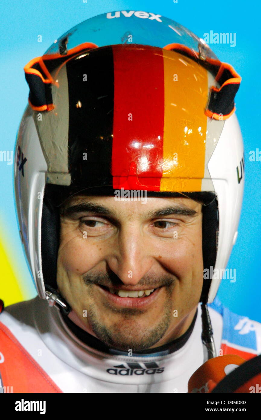 German triple gold medal winner Georg Hackl smiles in an interview ...
