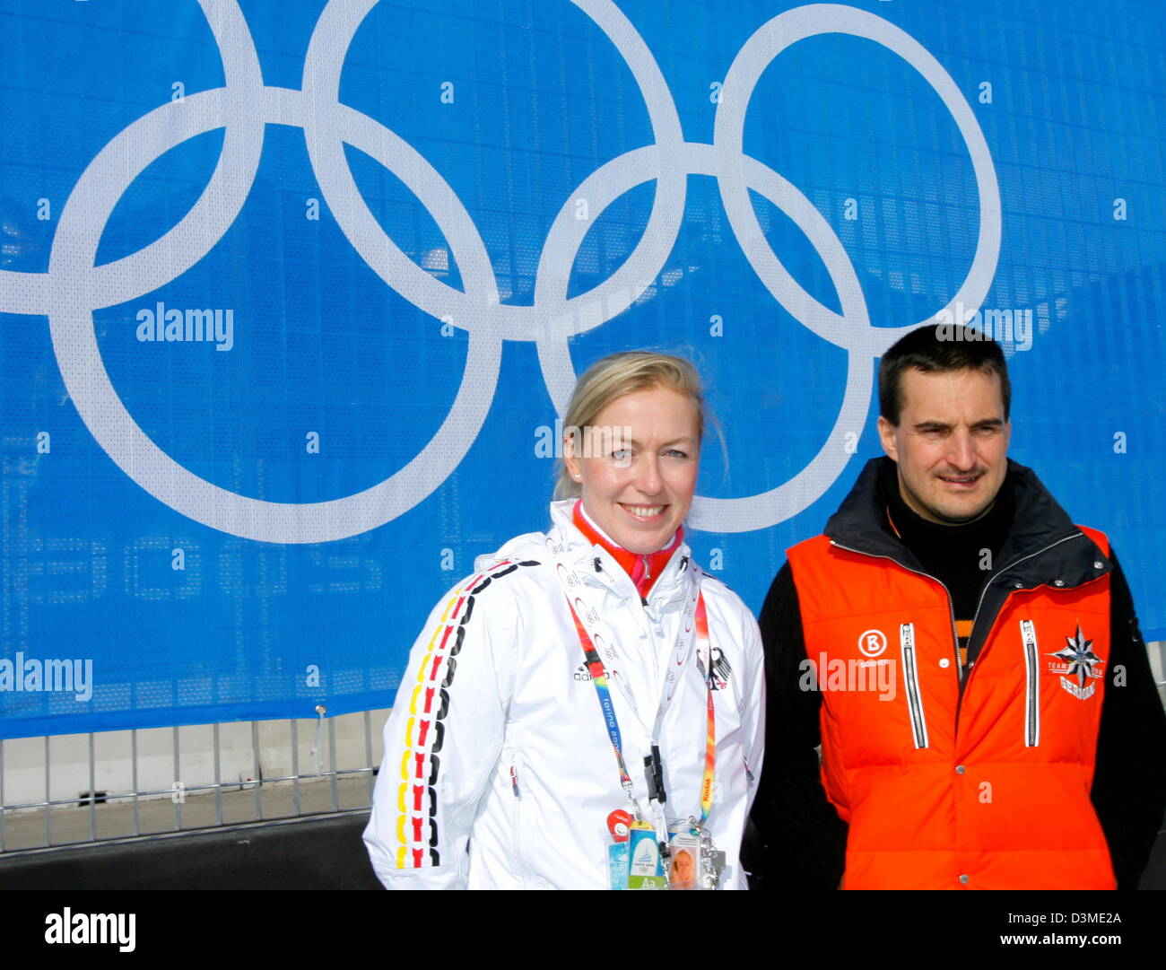 Salt Lake City Olympics luge Champions Georg Hackl (R) and Sylke Otto ...