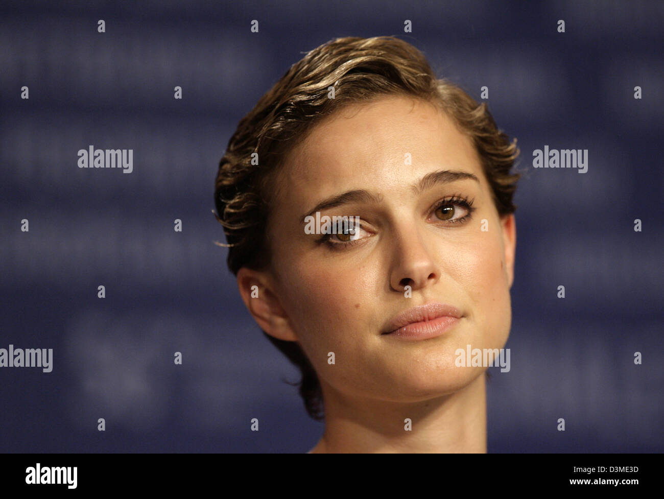 US actress Natalie Portman (C) during a press conference at the 56th ...
