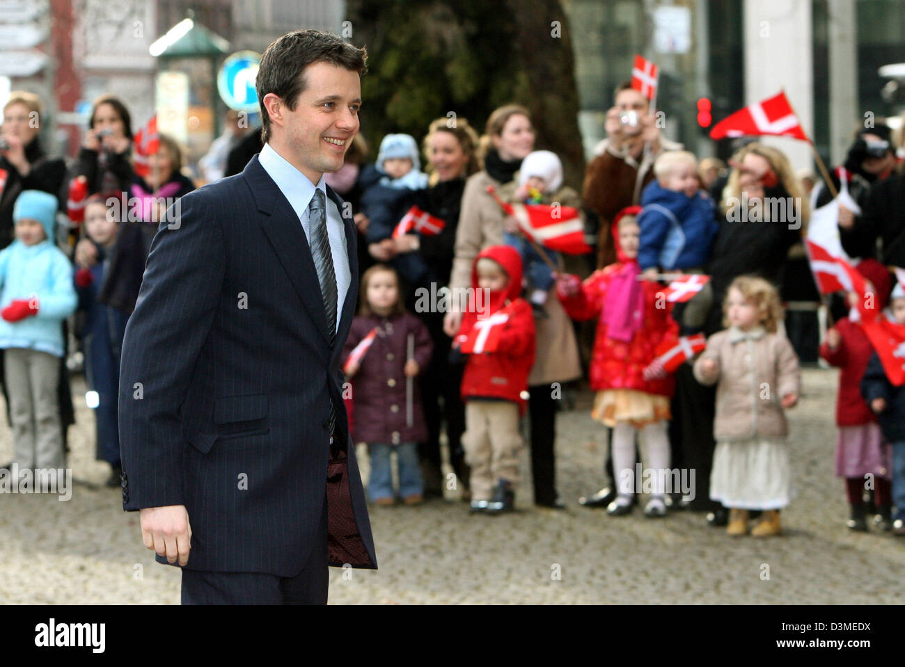 Crownprince Frederick of Denmark arrives at the Art Hall for a visit to ...