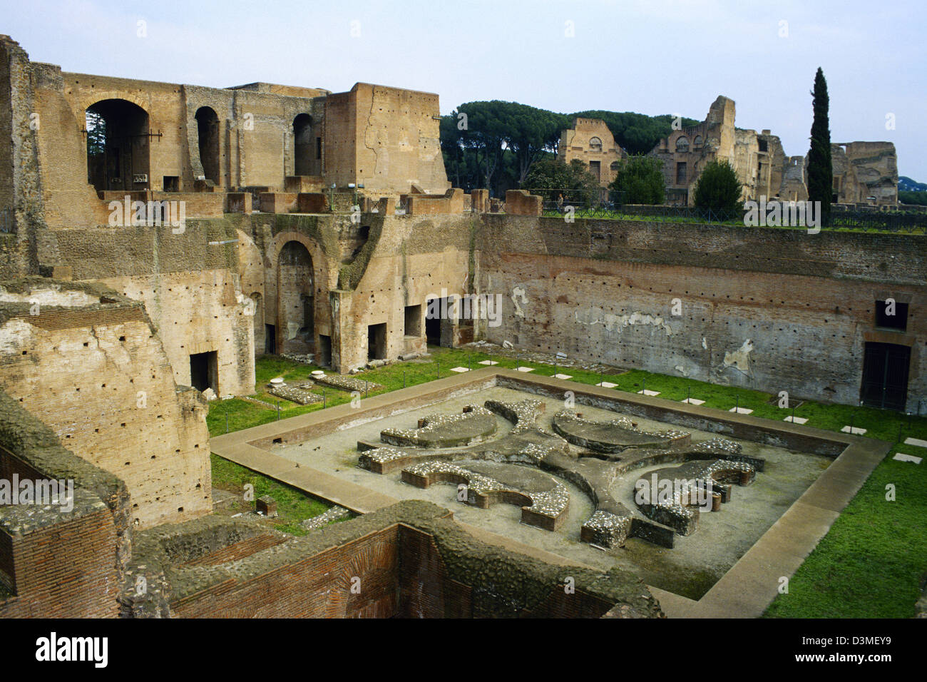 Domus Augustana on the Palatine hill Rome Italy Stock Photo - Alamy