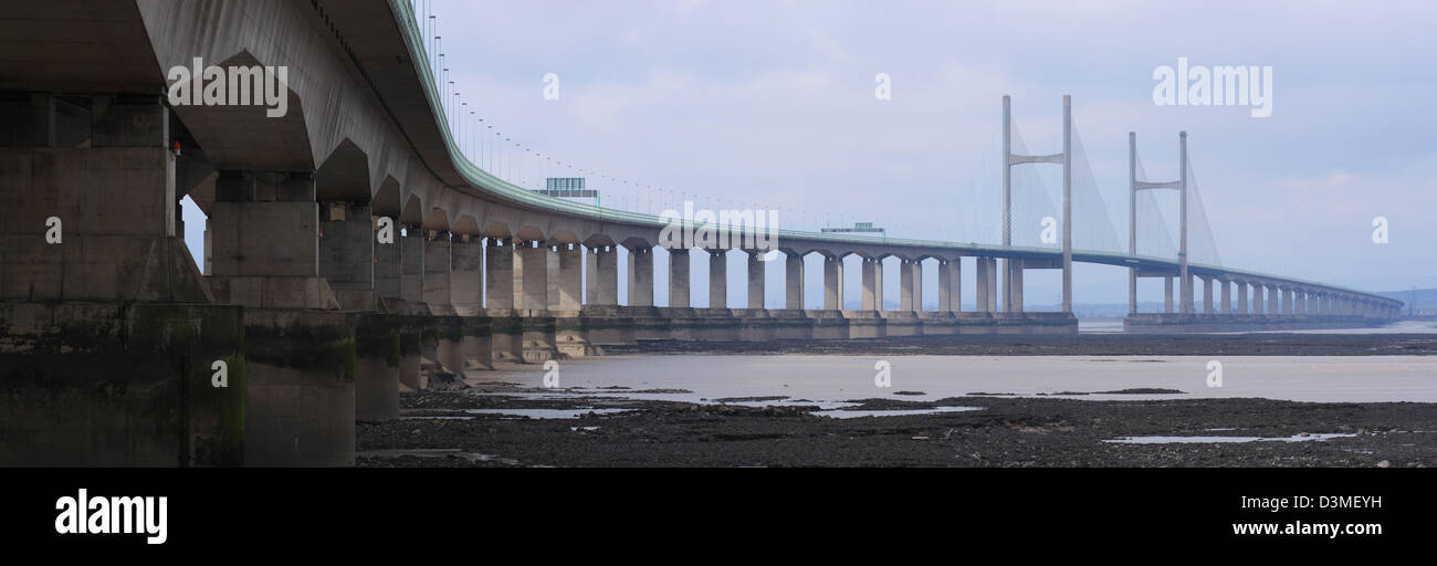 The new River Severn bridge looking west Stock Photo - Alamy