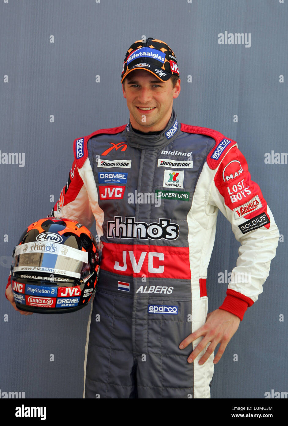 Dutch Formula One driver Christijan Albers of MF1 Racing poses for ...