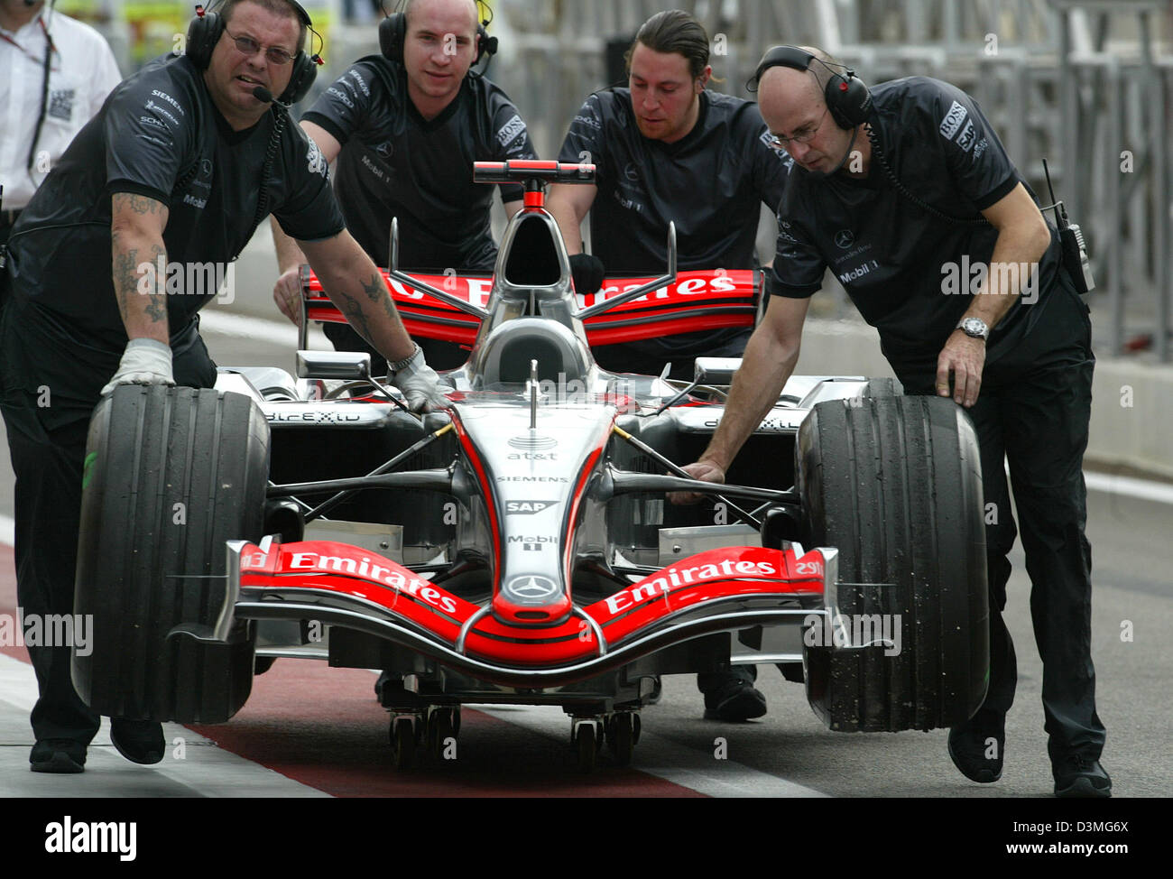 Formula One Racing Driver With Team Mclaren Mercedes Stock Photos ...
