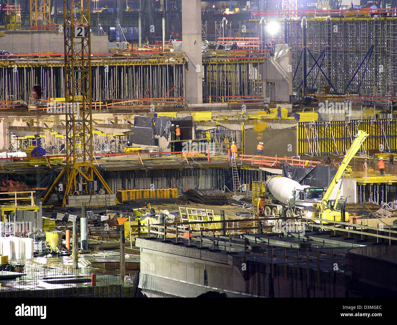 A construction site in Stuttgart, Germany, 08 Dezember 2005. Photo ...