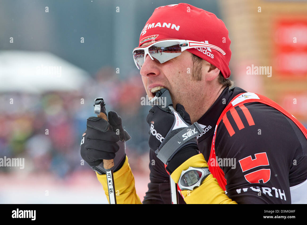 Axel Teichmann of Germany reacts after the Cross Country men's 1,5 km ...