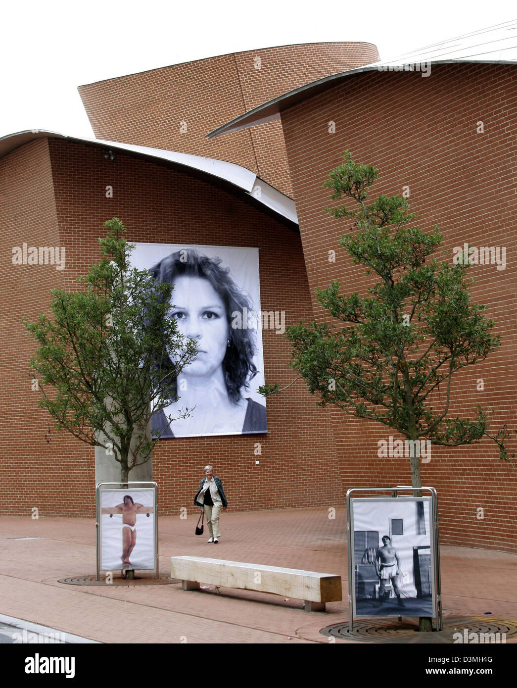 (dpa file) A view of the MARTa art and design museum with posters on ...