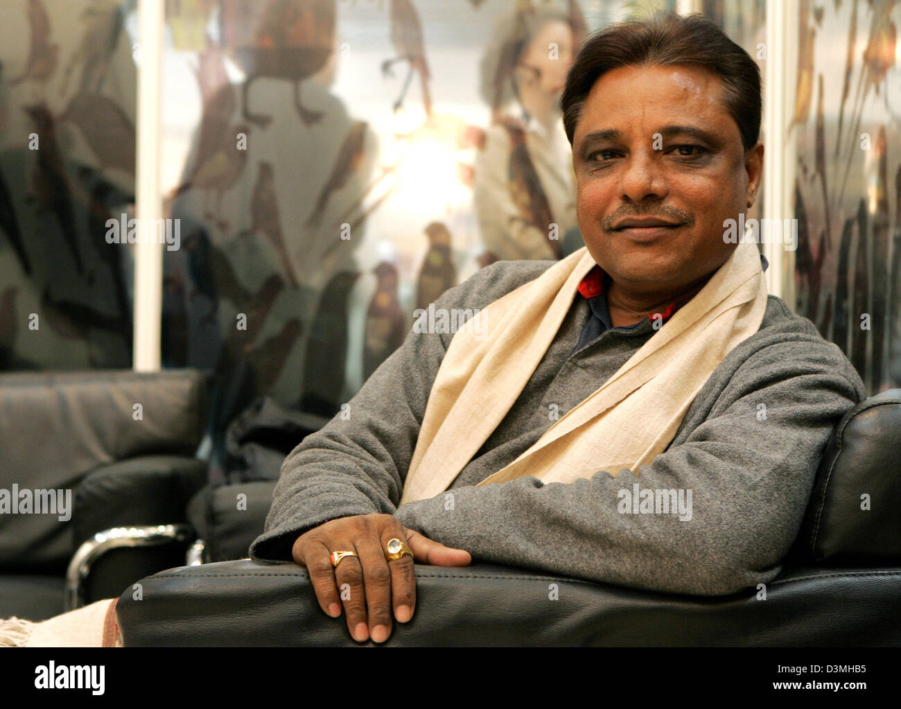 Indian author Mandloi is pictured at the Book Fair in Leipzig, Germany ...