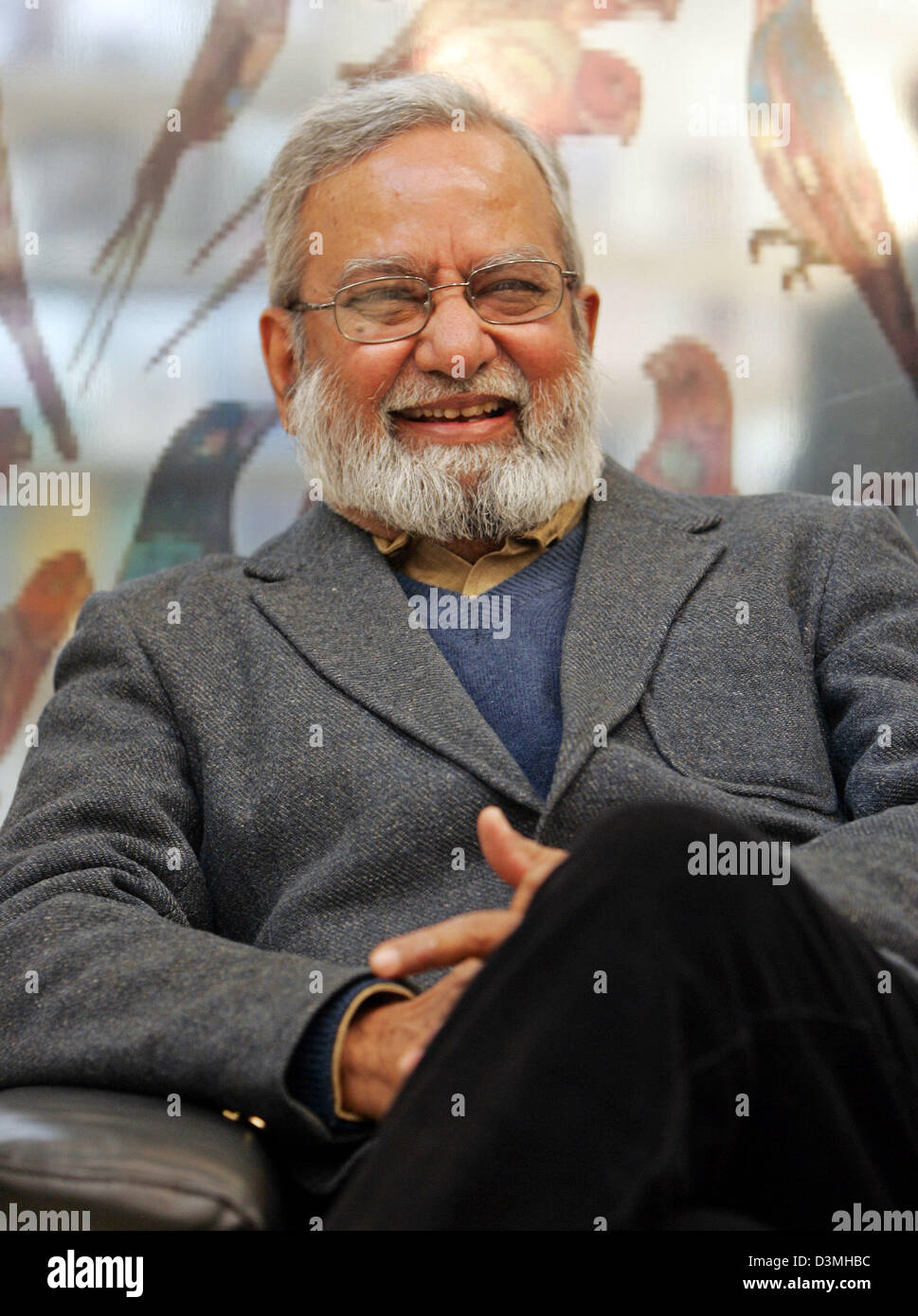 Indian author and painter Ghulam Mohammed Sheikh is pictured at the ...