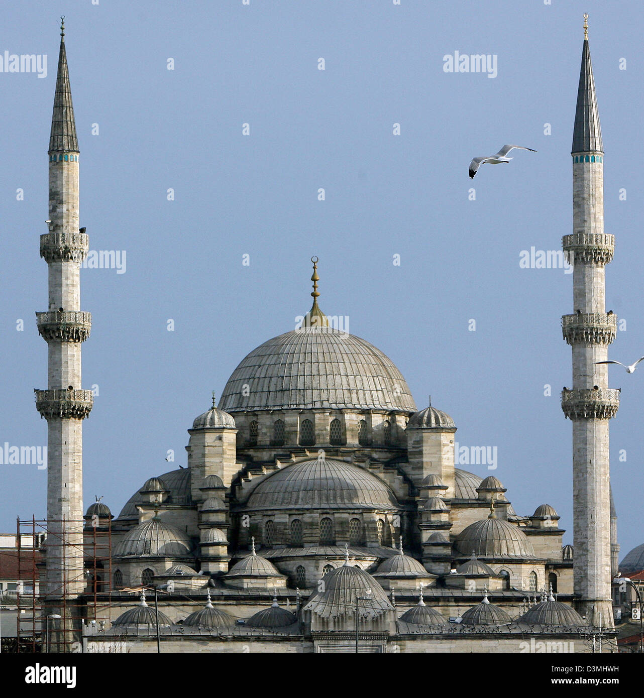A view of the so-called New Mosque at the Golden Horn in Istanbul ...