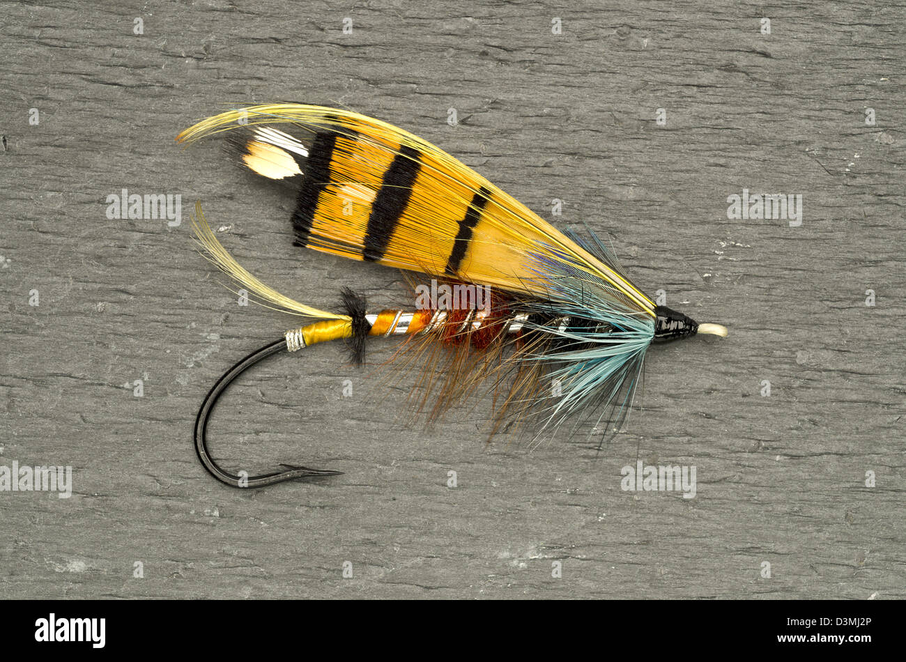 Classic Salmon Fly The Durham Ranger Stock Photo - Alamy
