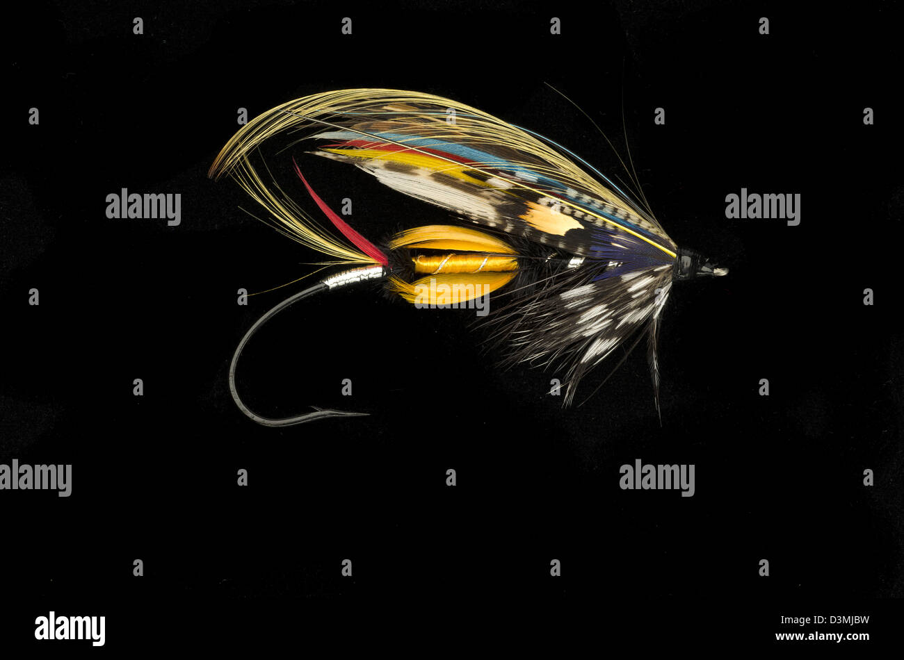 Classic Salmon Fly The Jock Scott Stock Photo - Alamy