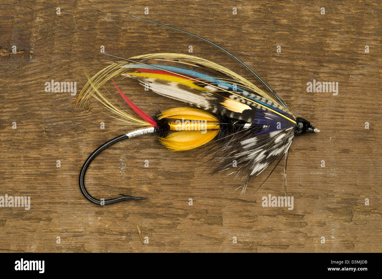 Classic Salmon Fly The Jock Scott Stock Photo - Alamy