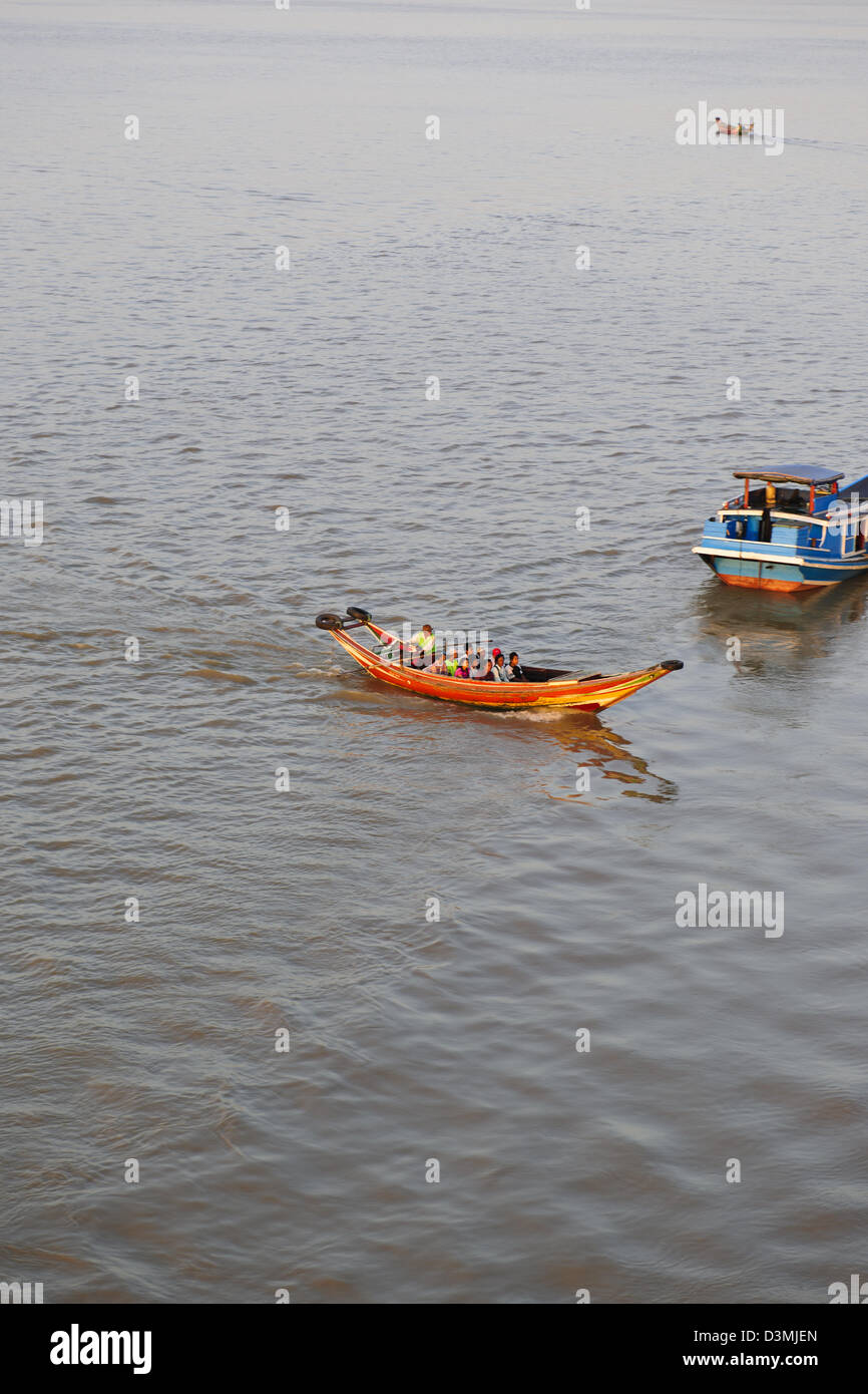 Irrawaddy River,Dawn,Yangon River Port,Ships at Anchor,Commuting River ...