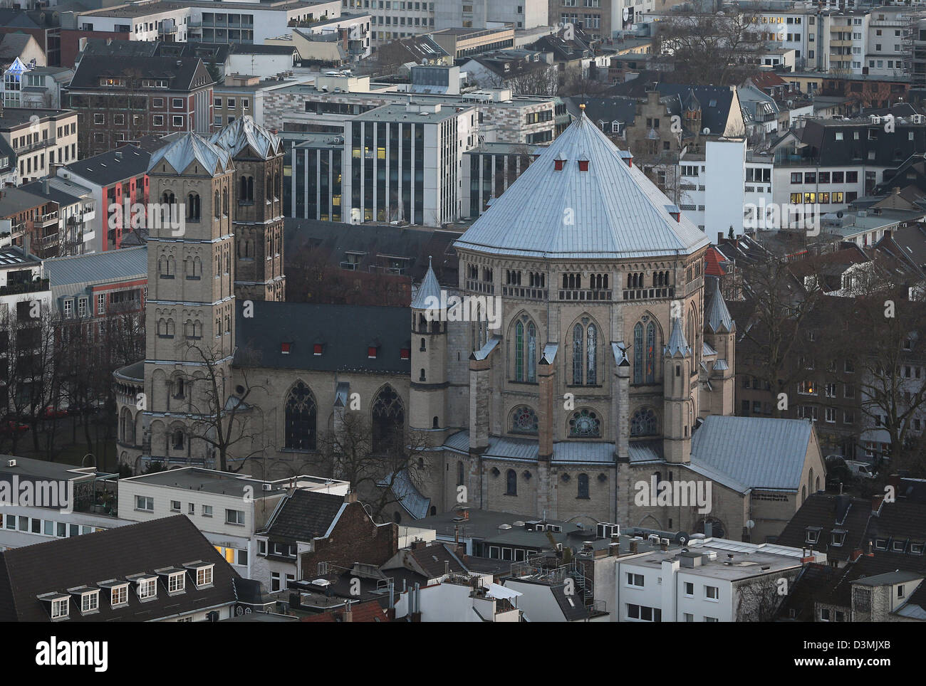 A view of the church of Saint Gereon in the city centre of Cologne ...