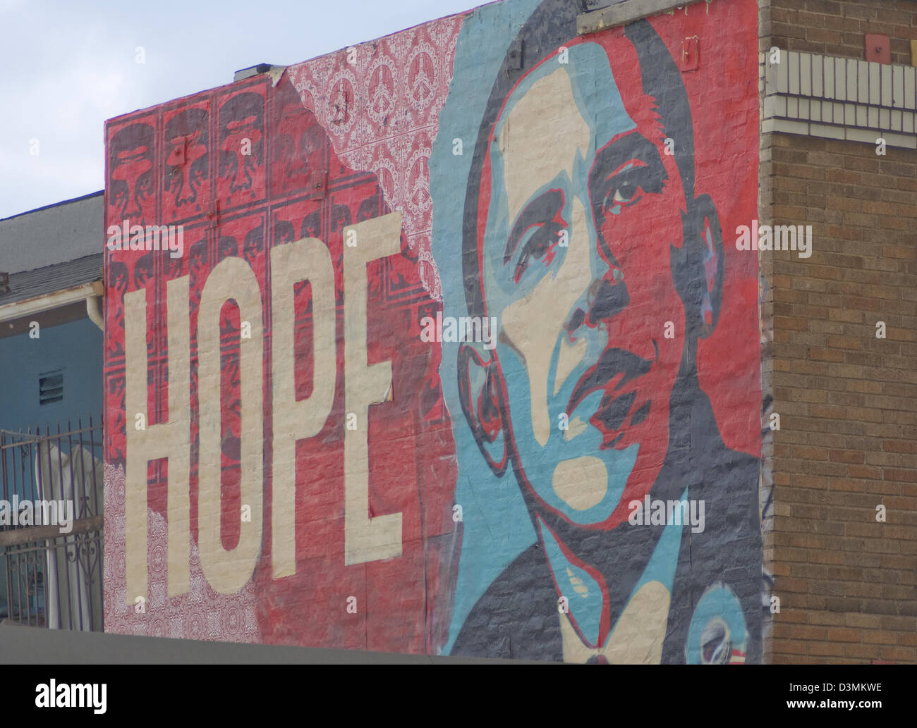 shepard fairey barack obama hope mural on hollywood boulevard in los ...
