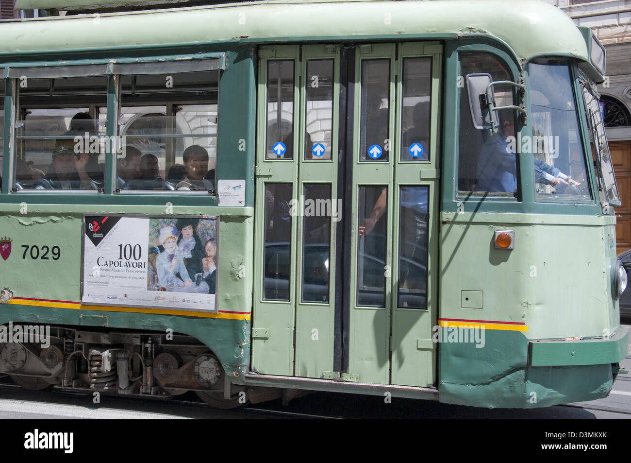 tram in Rome Italy Stock Photo - Alamy