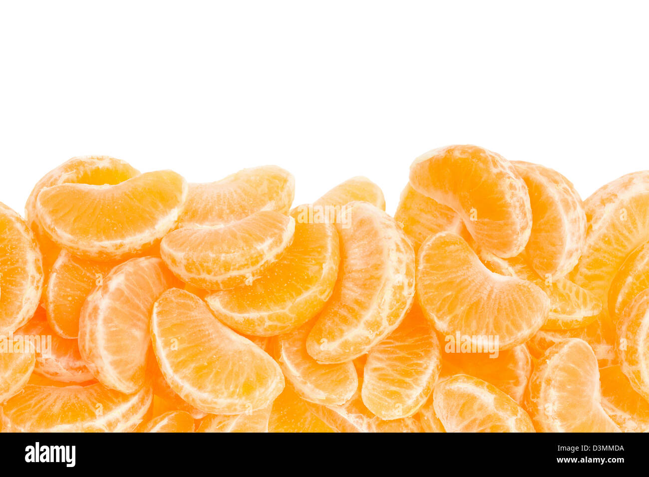 Tangerine segments frame border Stock Photo - Alamy
