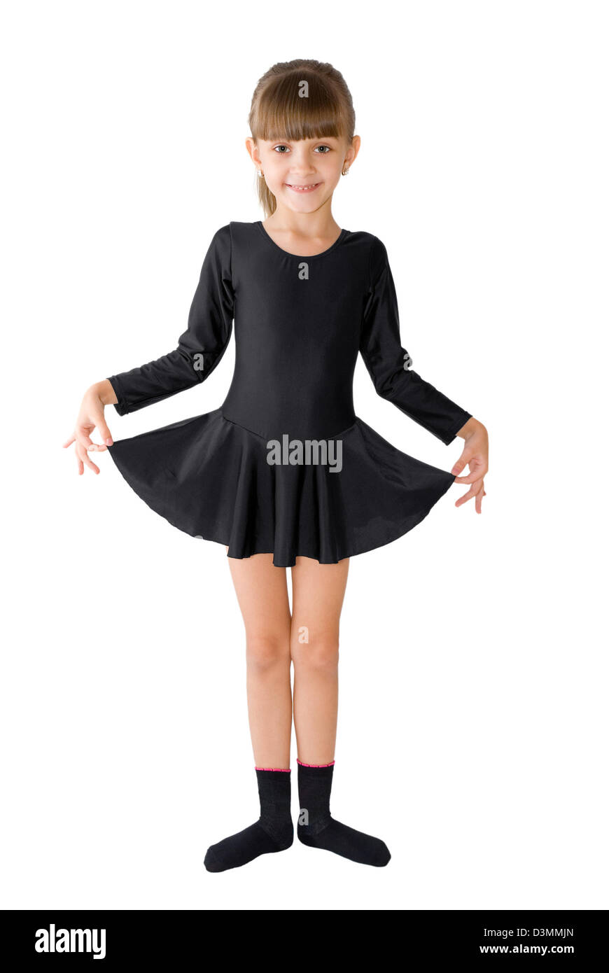 The small dancer in a black dress Stock Photo - Alamy
