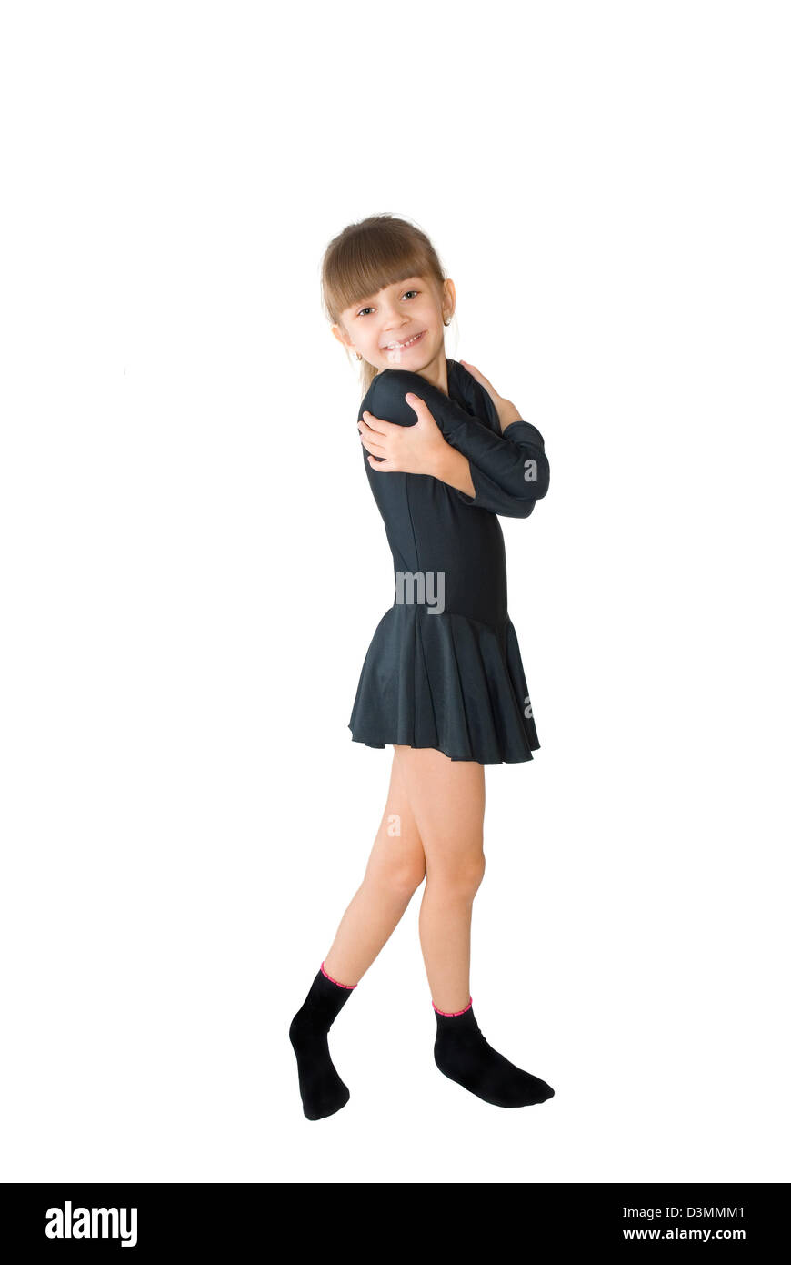 The small dancer in a black dress Stock Photo - Alamy