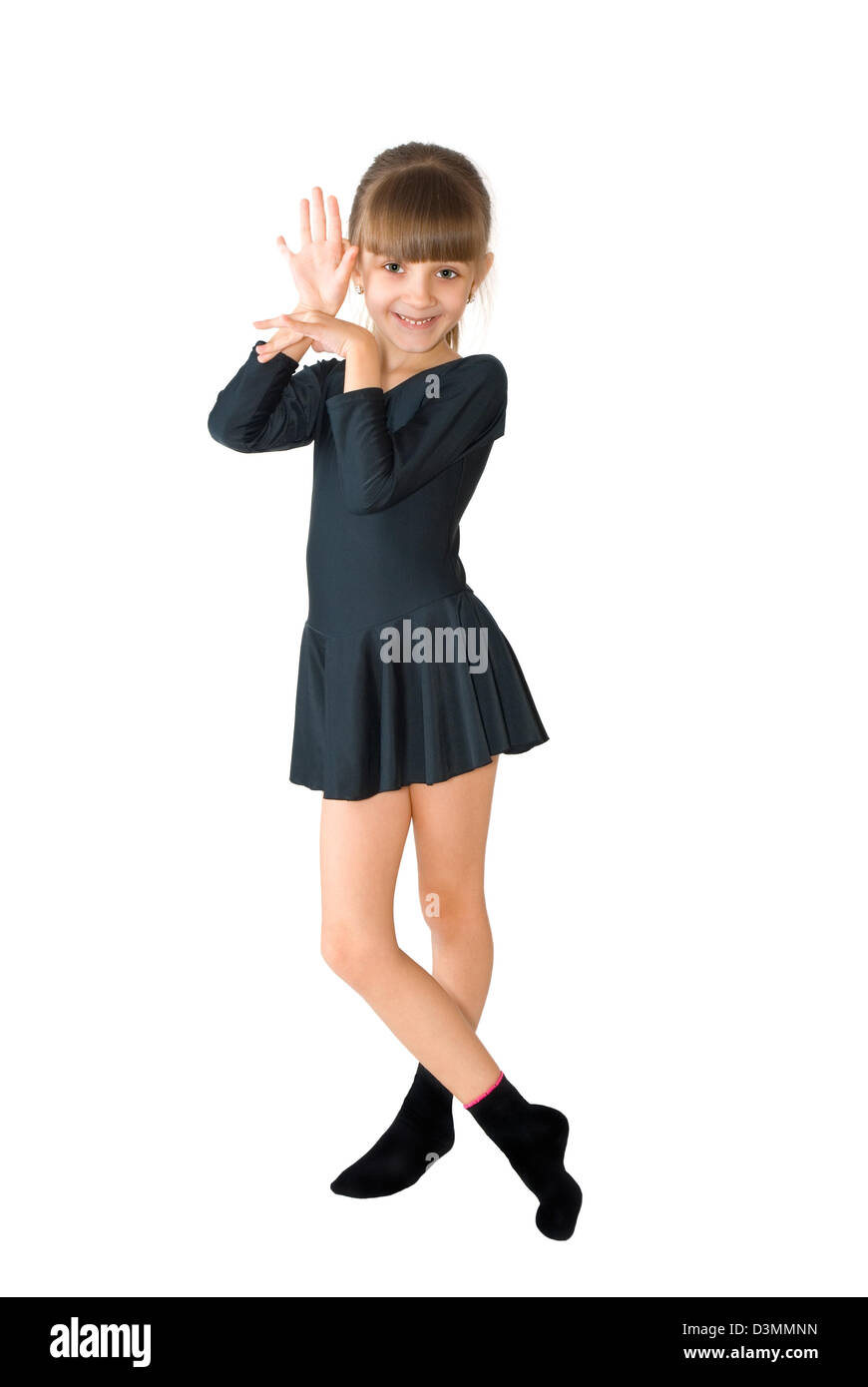 The small dancer in a black dress Stock Photo - Alamy