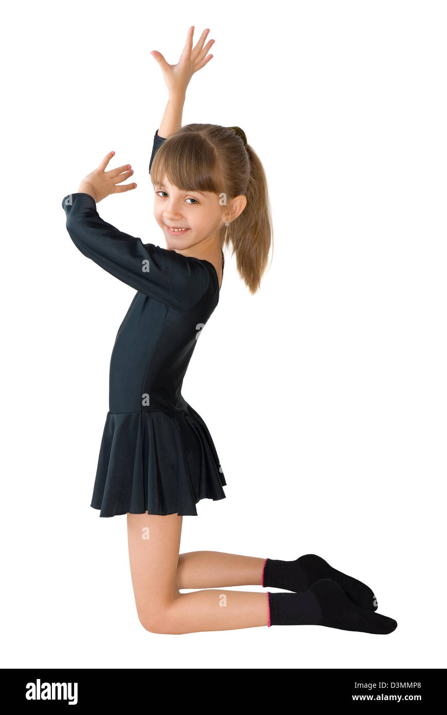 The small dancer in a black dress Stock Photo - Alamy