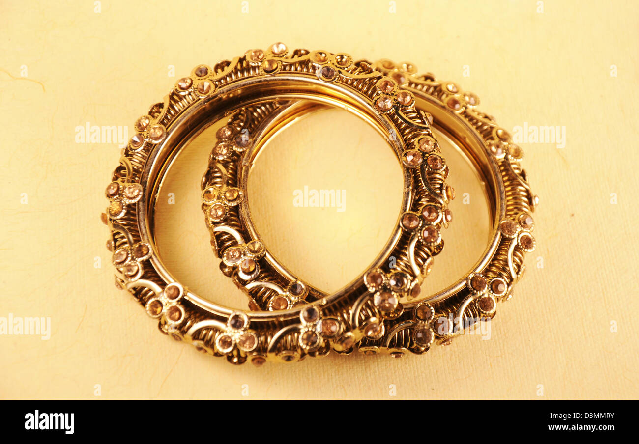 Antique gold bangles Stock Photo - Alamy