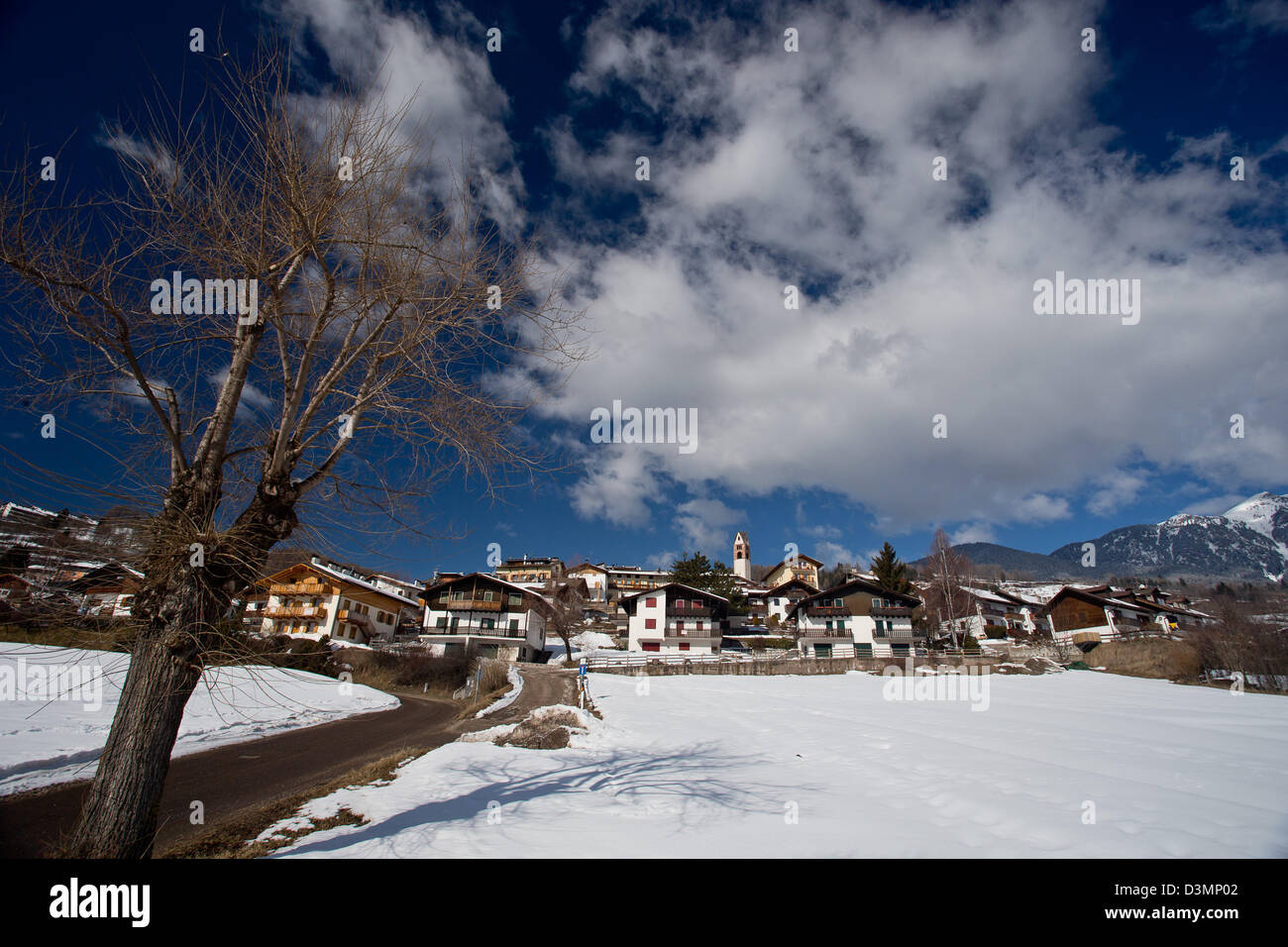 A picturesque view of the parish of Carano in South Tyrol, Italy, 18 ...
