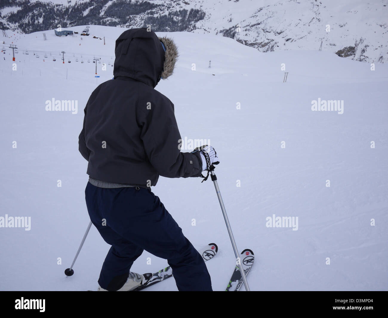 Sking in tignes, france Stock Photo - Alamy