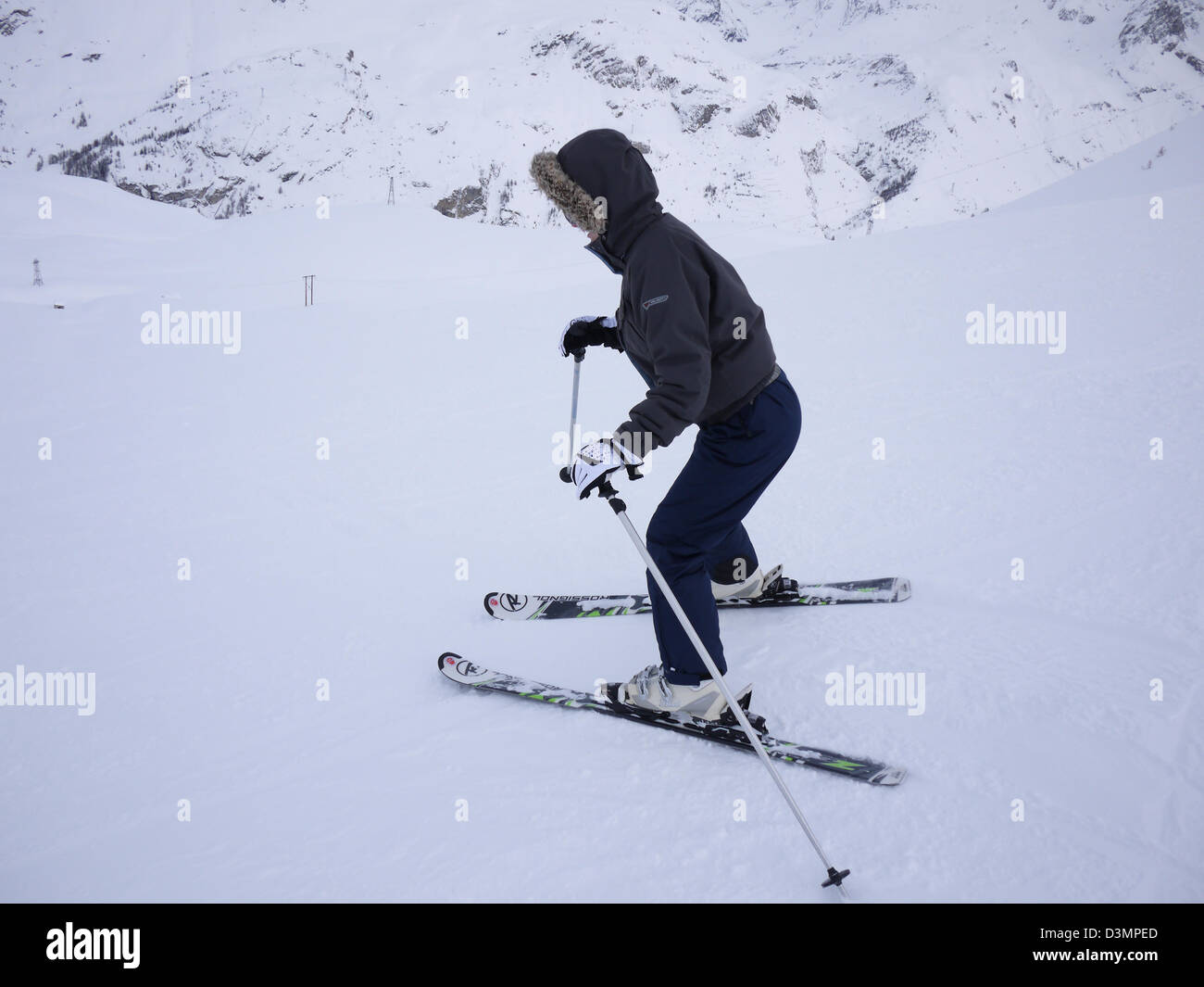 Sking in tignes, france Stock Photo - Alamy